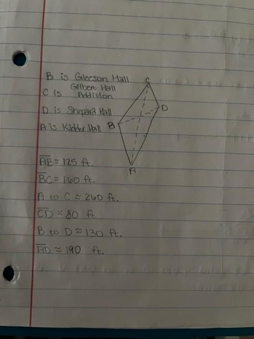 Please help! The first building is B (Gleeson Hall. | Chegg.com