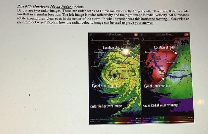 Solved A. we swrms near wanoo, NE, were producing 47dBZ | Chegg.com