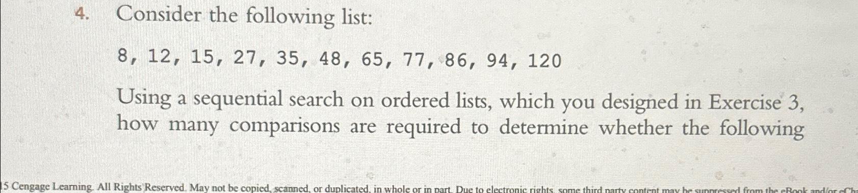 Solved Consider the following | Chegg.com