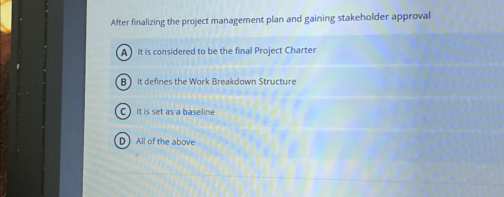 Solved After finalizing the project management plan and | Chegg.com