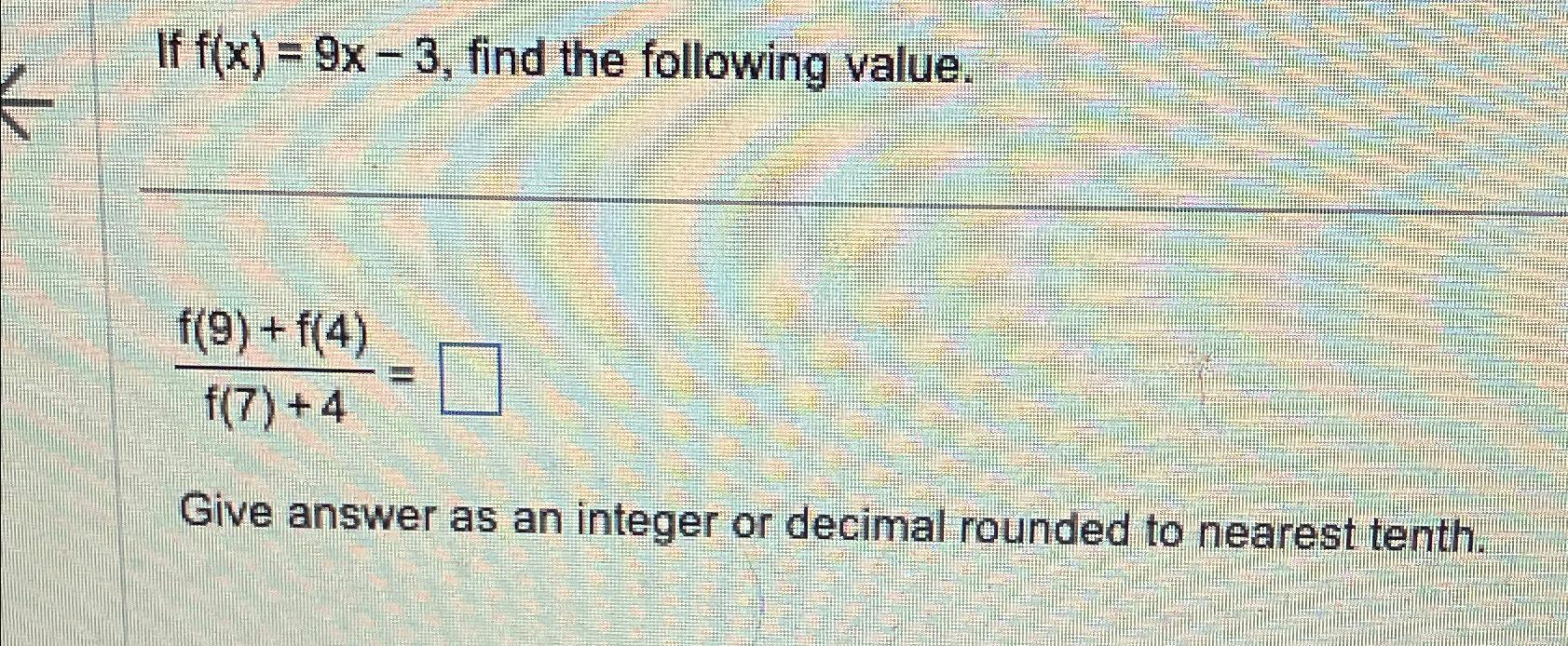 Solved If f(x)=9x-3, ﻿find the following | Chegg.com