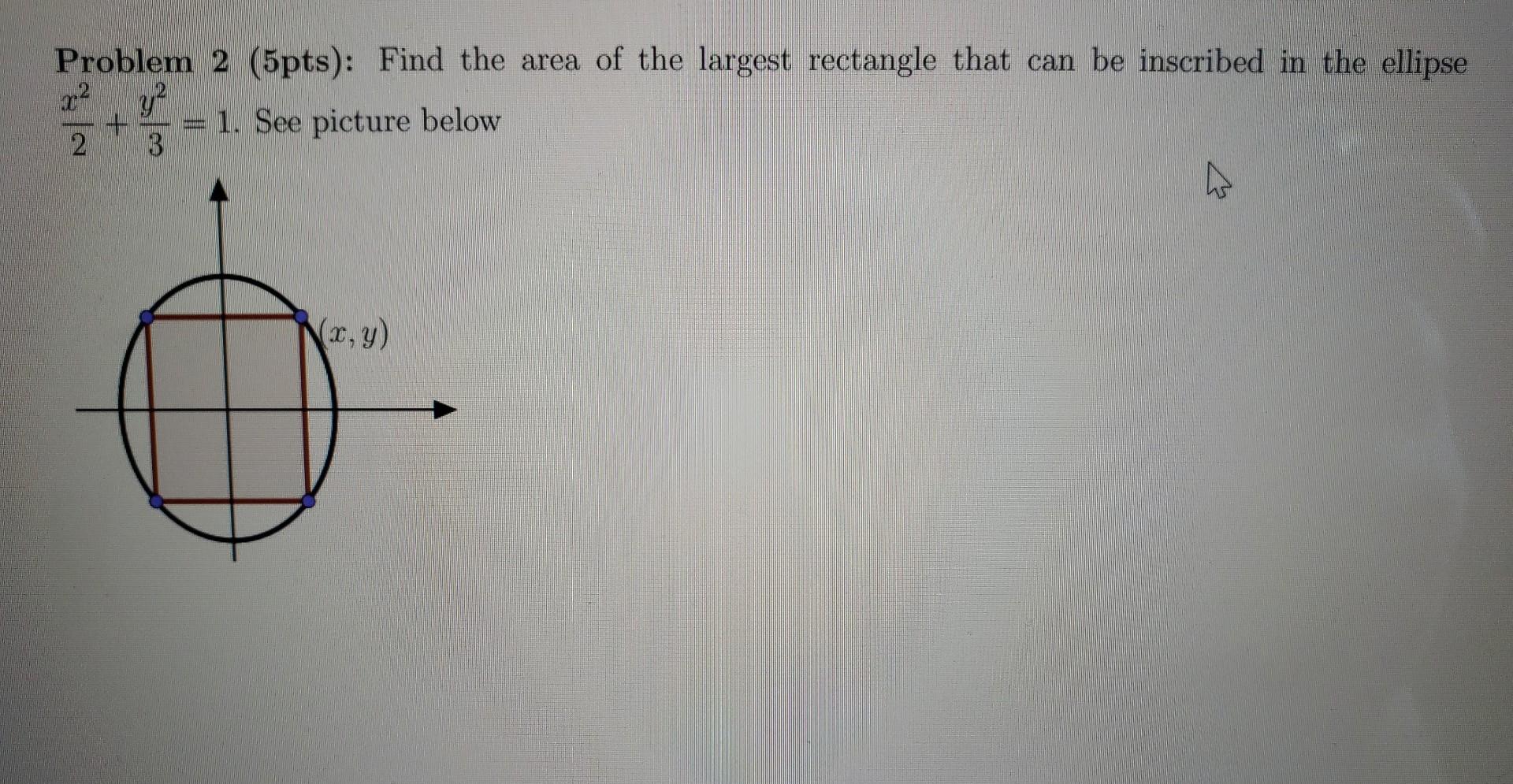 Solved Problem 2 (5pts): Find the area of the largest | Chegg.com
