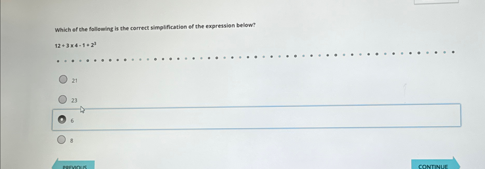Solved Which of the following is the correct simplification | Chegg.com