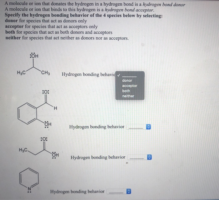 Solved A molecule or ion that donates the hydrogen in a | Chegg.com