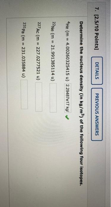 Solved 7. [2.5/10 Points) DETAILS PREVIOUS ANSWERS Determine | Chegg.com