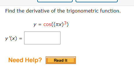 Solved Find the derivative of the trigonometric | Chegg.com