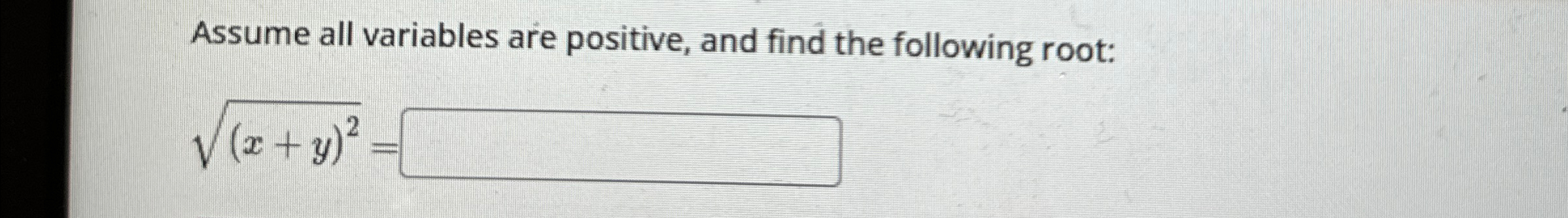 Solved Assume all variables are positive, and find the | Chegg.com