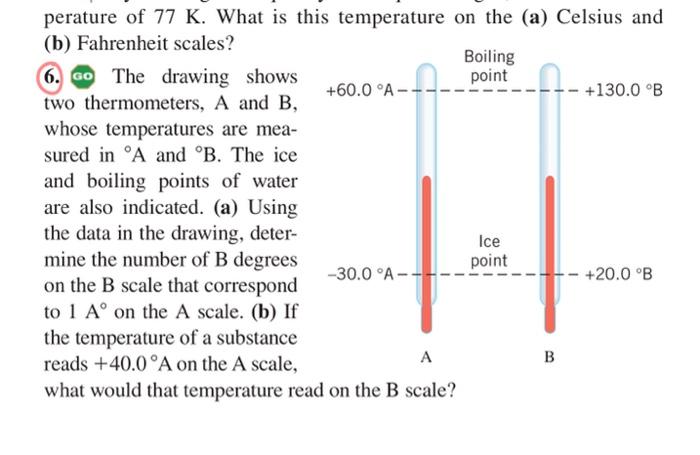 Solved perature of 77 K. What is this temperature on the (a) | Chegg.com