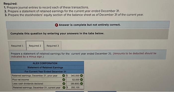 Solved Alex Corporation reports the following components of | Chegg.com