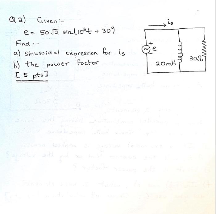 Solved Q1) Given:- iL(t=0)=−4mA. At t=0, the switch is | Chegg.com