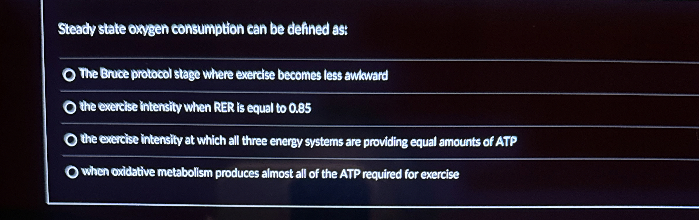 Solved Steady state oxygen consumption can be defined as:The | Chegg.com
