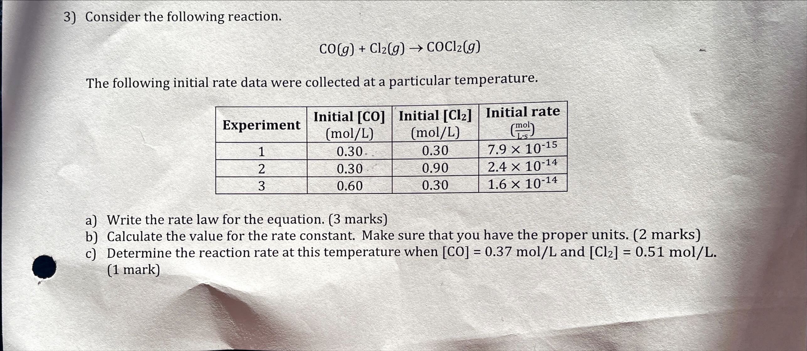 Solved Consider the following | Chegg.com