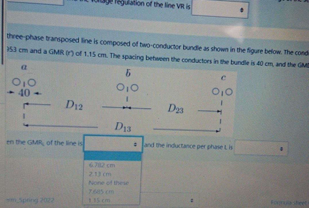 Solved A three-phase transposed line is composed of | Chegg.com