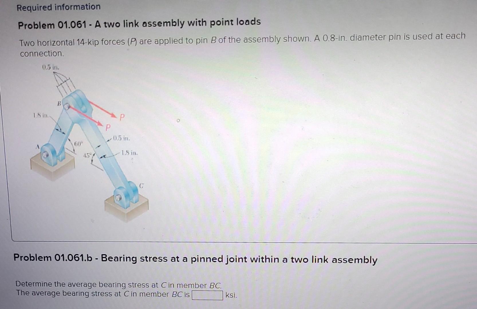 Solved Required information Problem 01.061 - A two link | Chegg.com