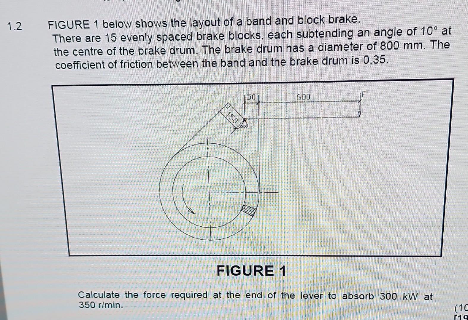 Solved FIGURE 1 below shows the layout of a band and block | Chegg.com