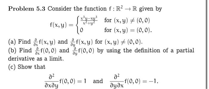Solved Problem 5.3 Consider the function f:R2→R given by | Chegg.com