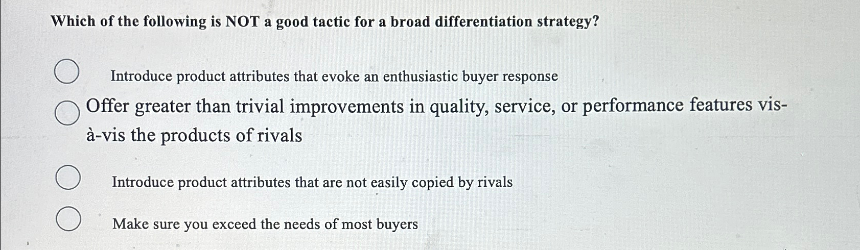 Solved Which of the following is NOT a good tactic for a | Chegg.com