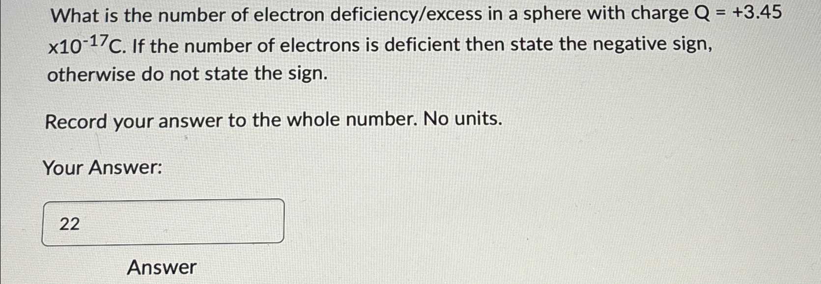Solved What is the number of electron deficiency/excess in a | Chegg.com