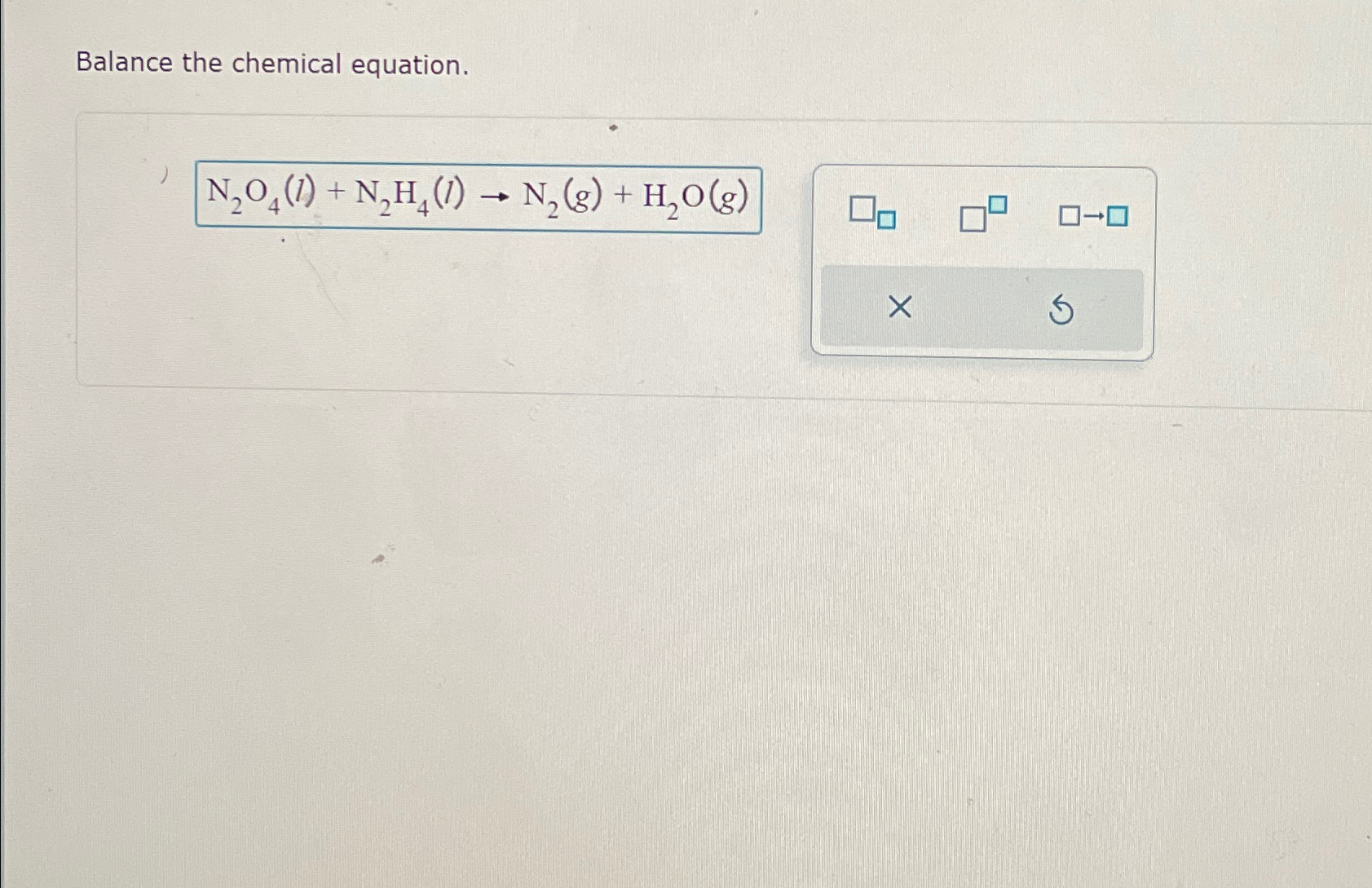 Solved Balance the chemical equation.] | Chegg.com