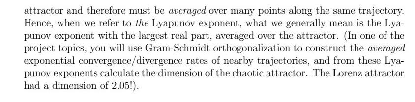 Solved ∗ For the Lorenz model in the chaotic regime (for | Chegg.com
