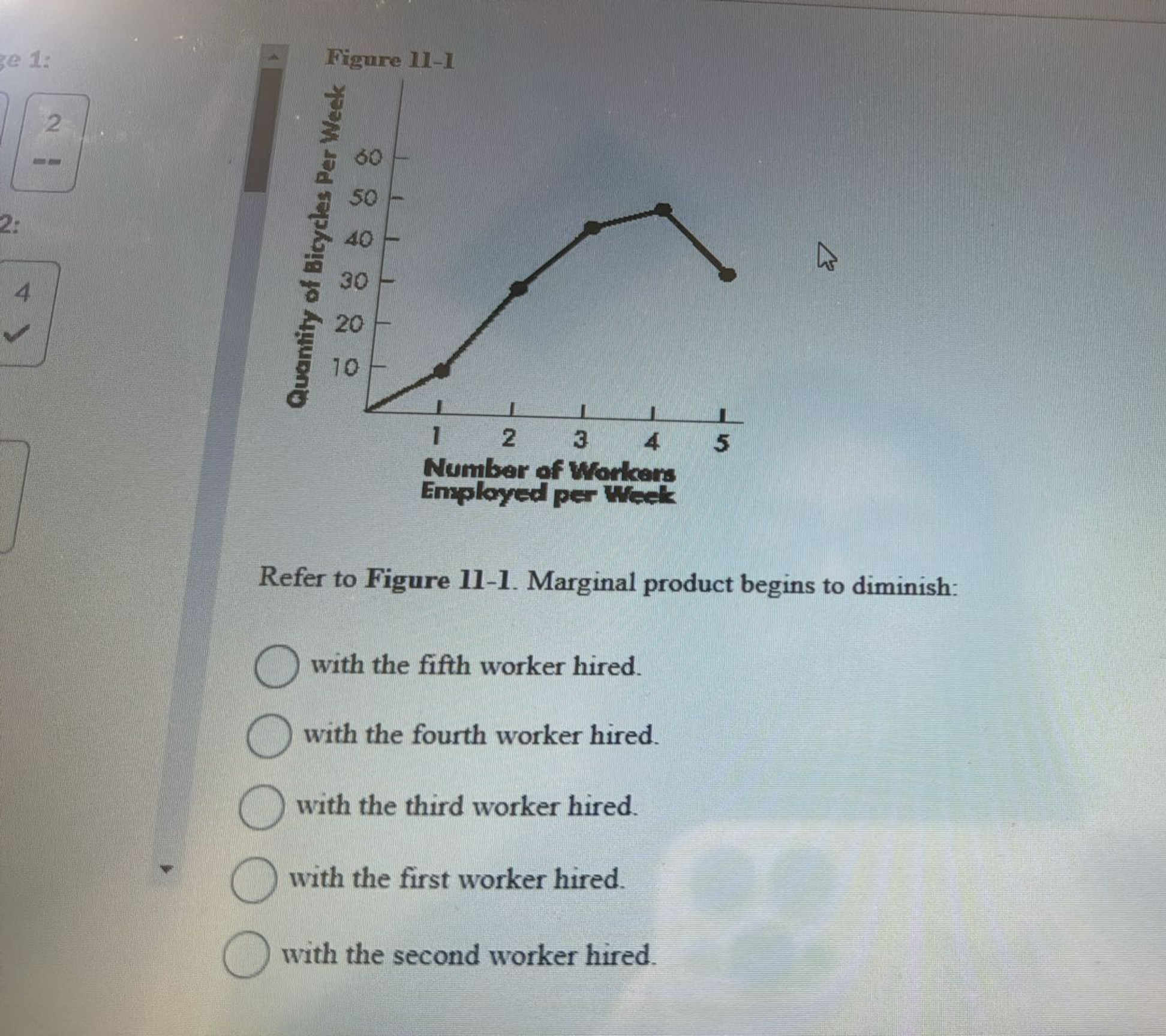 Solved Figure 11-1Refer to Figure 11-1. ﻿Marginal product | Chegg.com