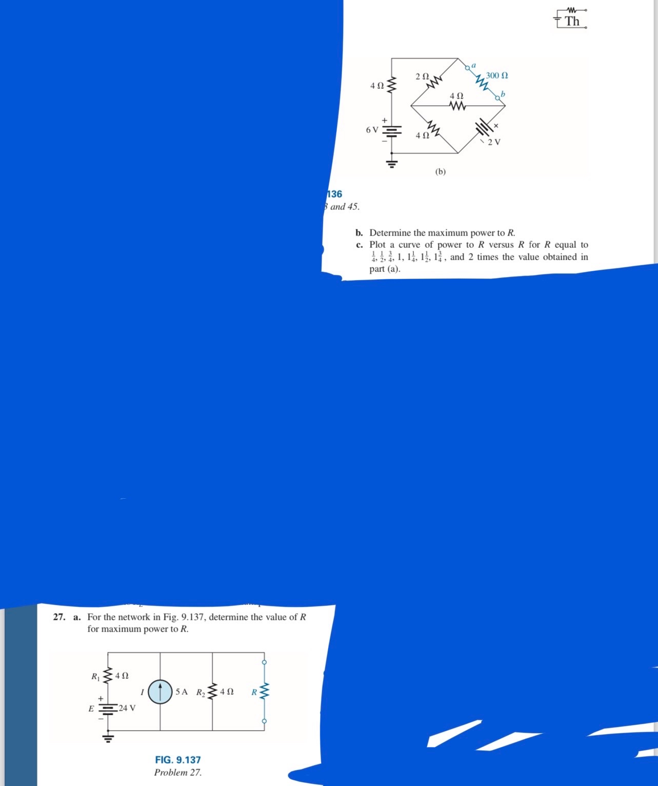 1363 ﻿and 45.b. ﻿Determine the maximum power to R.c. | Chegg.com