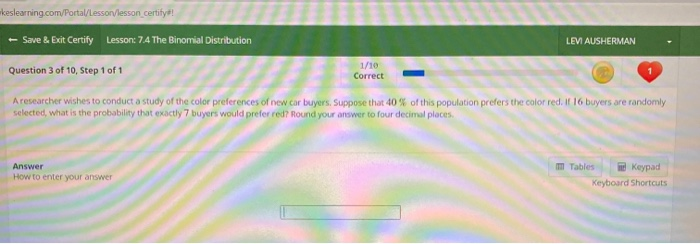 Solved keslearning.com/Portal/Lesson/lesson_certify#! - Save | Chegg.com