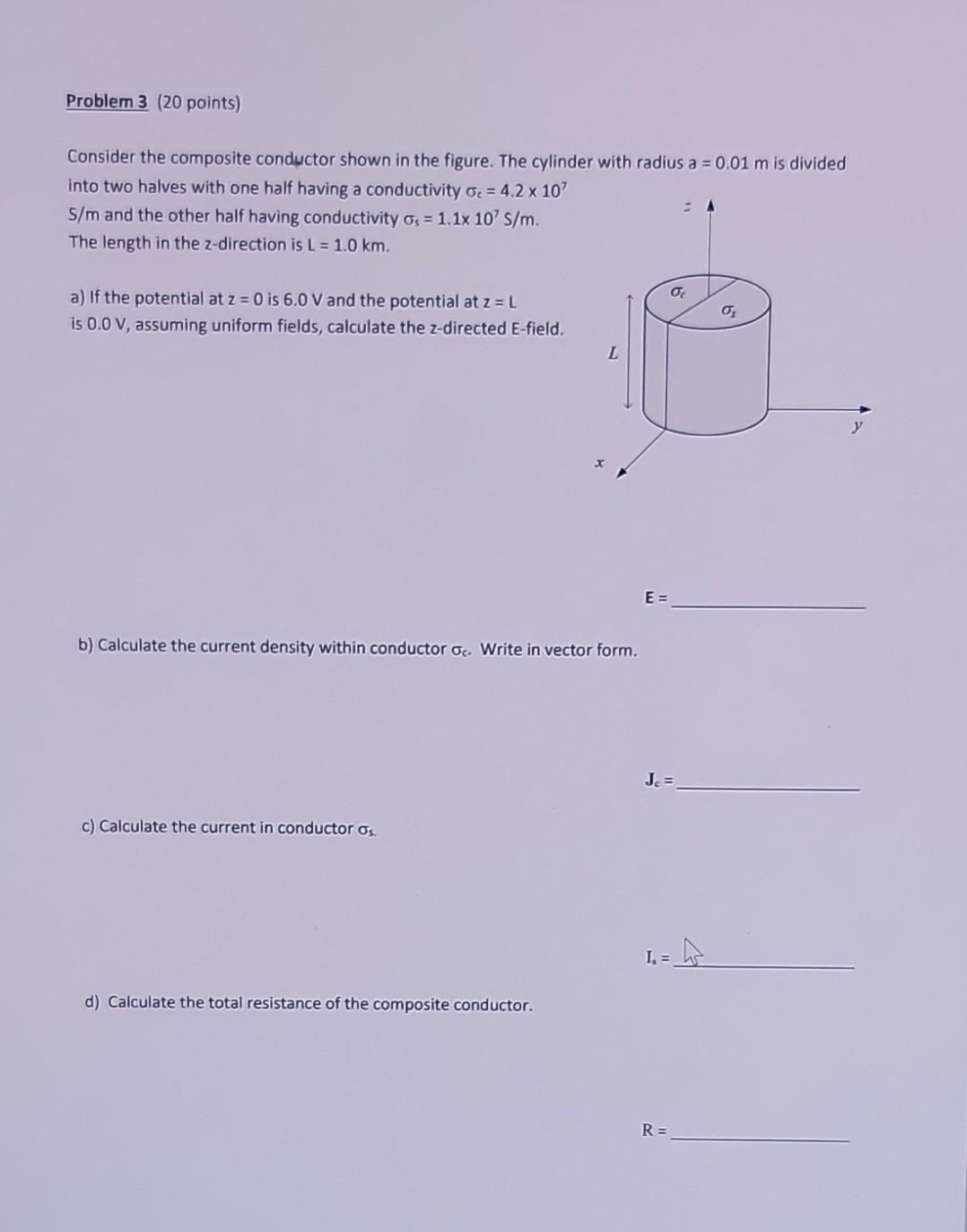 Solved Problem 3 ( 20 points) Consider the composite | Chegg.com
