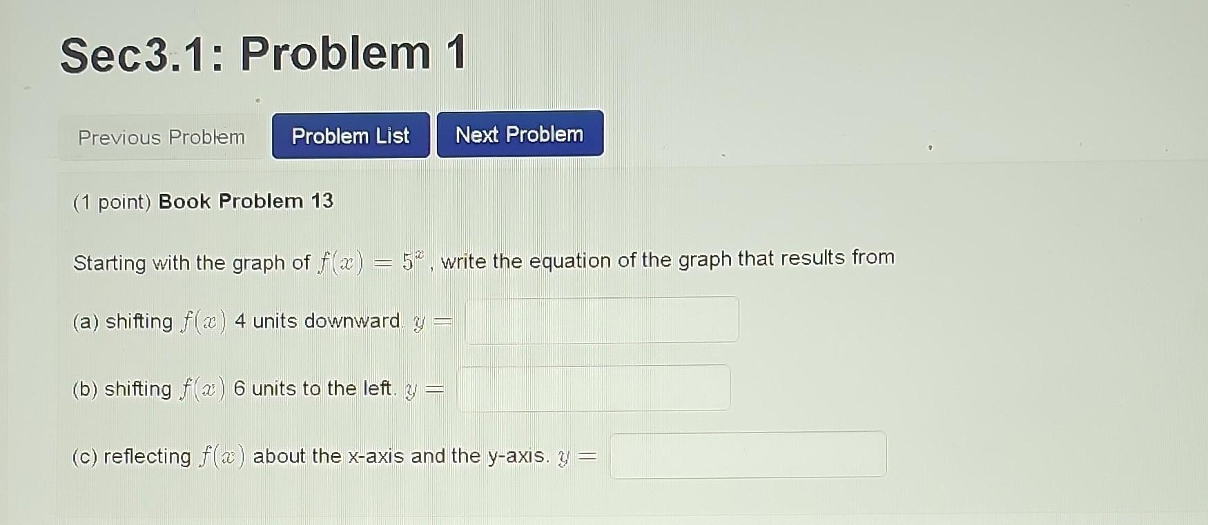 Solved (1 point) The graph of the function f(x)=8x−6 can be | Chegg.com
