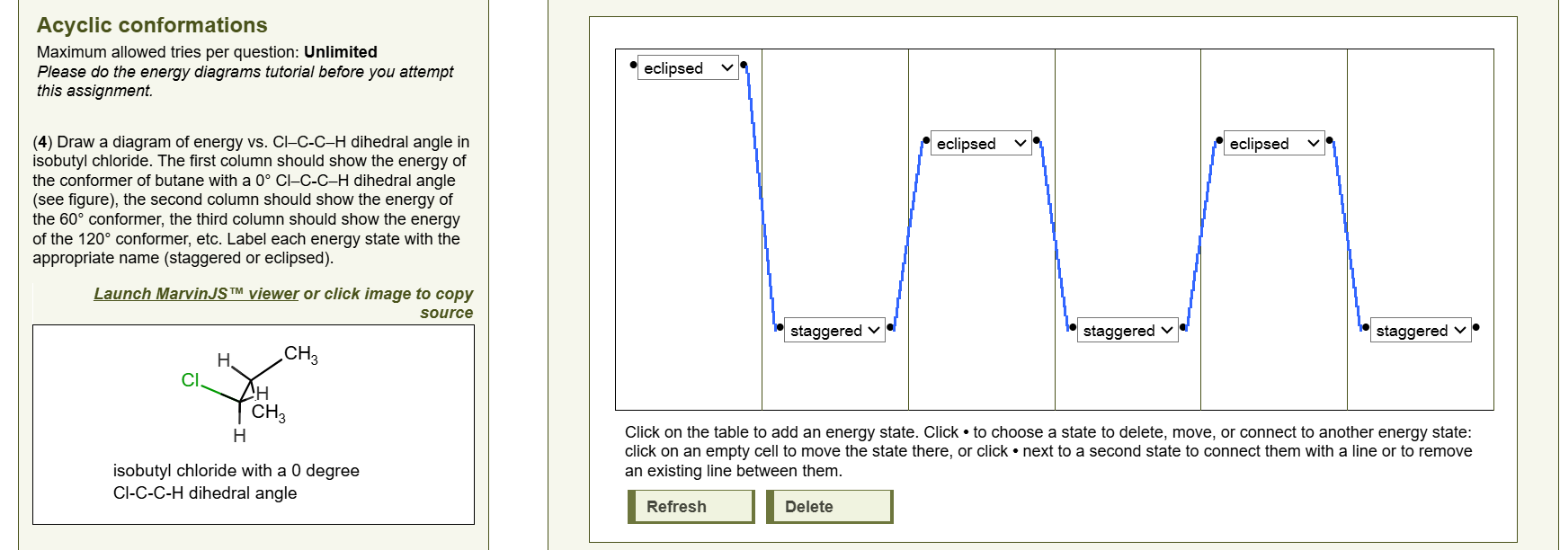 Solved Acyclic conformationsMaximum allowed tries per | Chegg.com