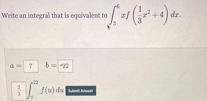 Solved cite an integral that is equivalent to | Chegg.com