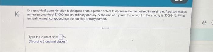Solved Use graphical approximation techniques or an equation | Chegg.com