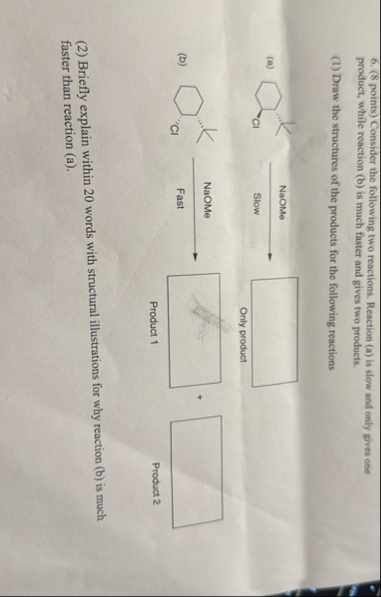 Solved (8 ﻿points) ﻿Consider the following two reactions. | Chegg.com