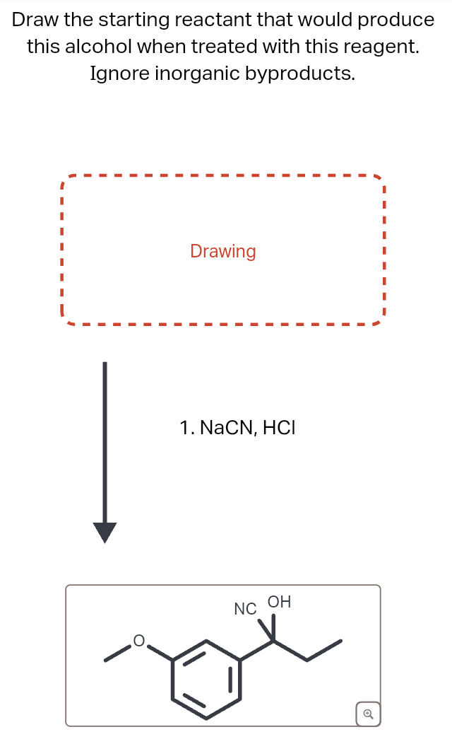 Solved Draw the starting reactant that would produce this | Chegg.com