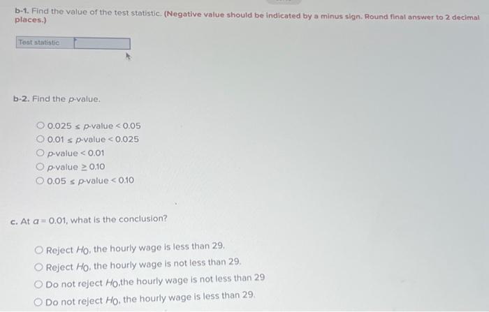Solved The data accompanying this exercise show hourly wages | Chegg.com