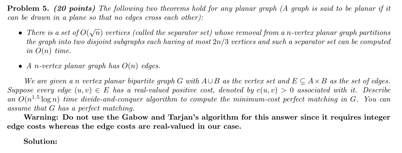 Solved Problem 5. (20 ﻿points) ﻿The following two theorems | Chegg.com