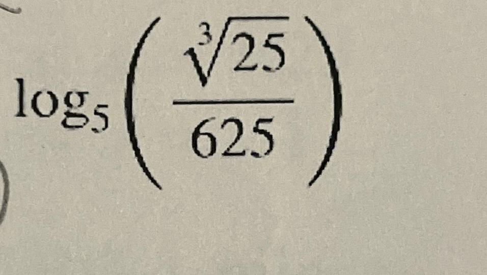 Solved log5(253625) ﻿Evaluate without using a calculator | Chegg.com