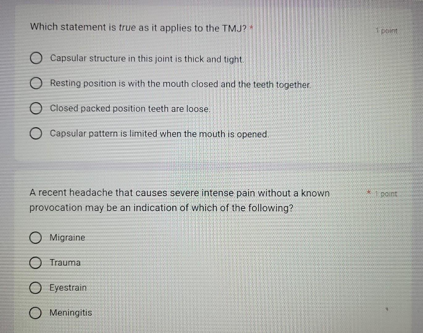 Solved Which statement is true as it applies to the TMJ?* | Chegg.com