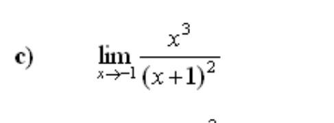 Solved c) limx→−1(x+1)2x3 | Chegg.com