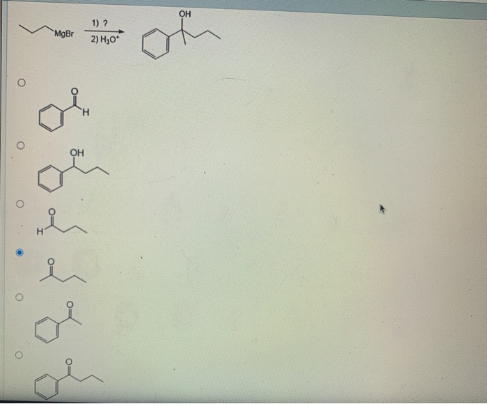 Solved OH *MgBr 1) ? 2) Hyo* OH O H - - - - | Chegg.com