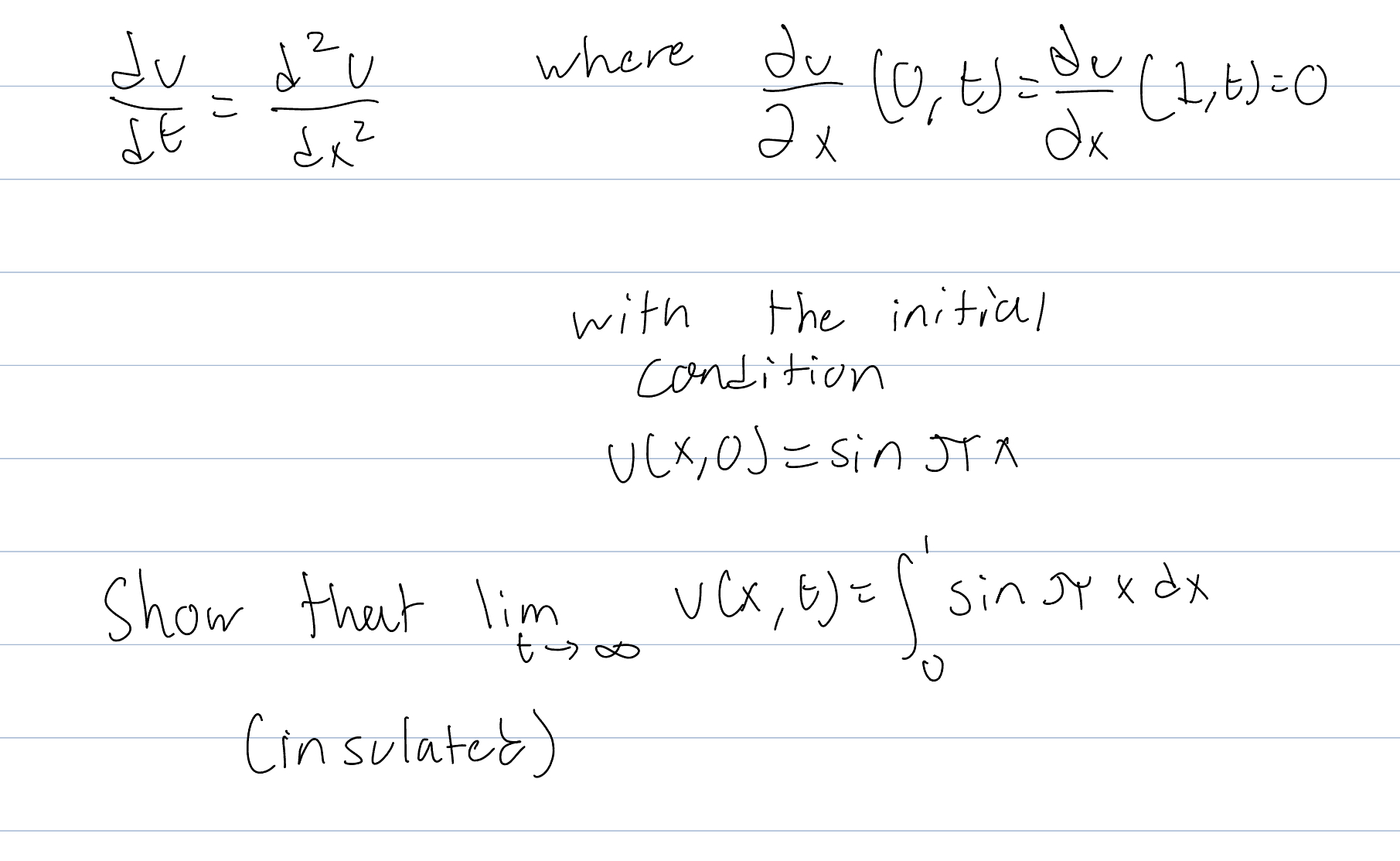 Solved We want to solve the heat equation with the endpoints | Chegg.com