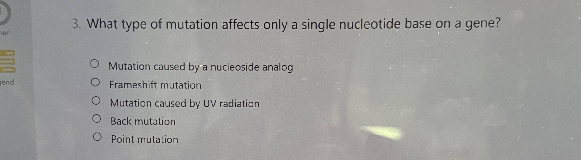 Solved What type of mutation affects only a single | Chegg.com