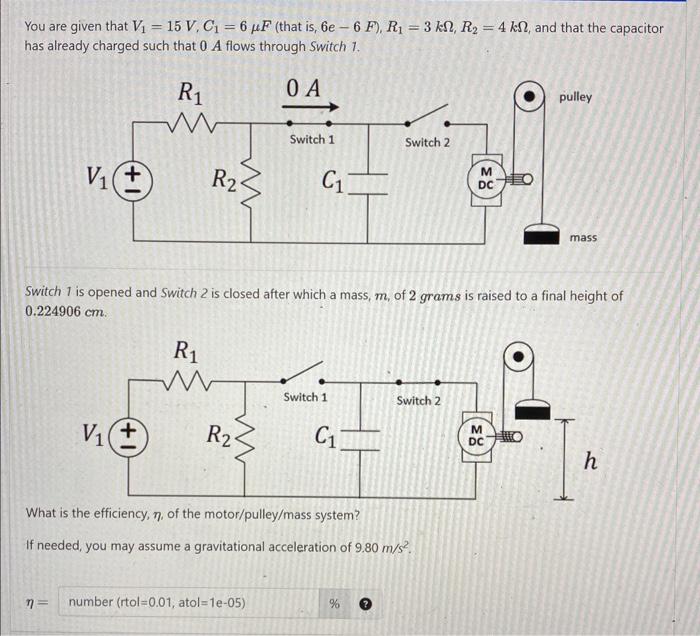 Solved You are given that V1=15 V,C1=6μF (that is, 6e−6F ), | Chegg.com