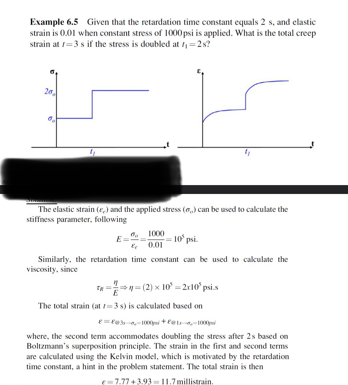 Solved Example 6.5 ﻿Given that the retardation time constant | Chegg.com
