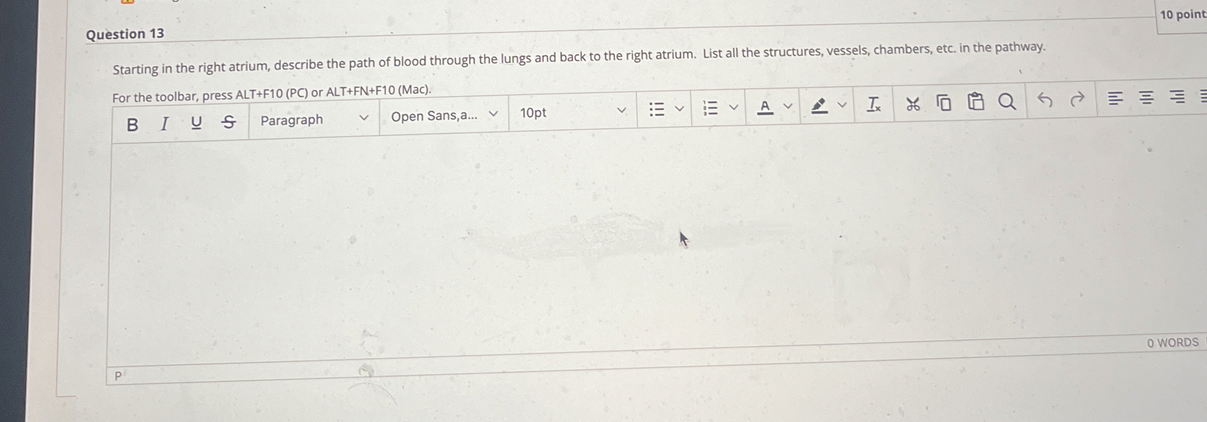 High Quality SOLUTION Question 1310 ﻿pointStarting in the right atrium, | Chegg.com