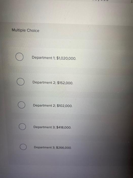 Solved Ultimo Company operates three production departments | Chegg.com