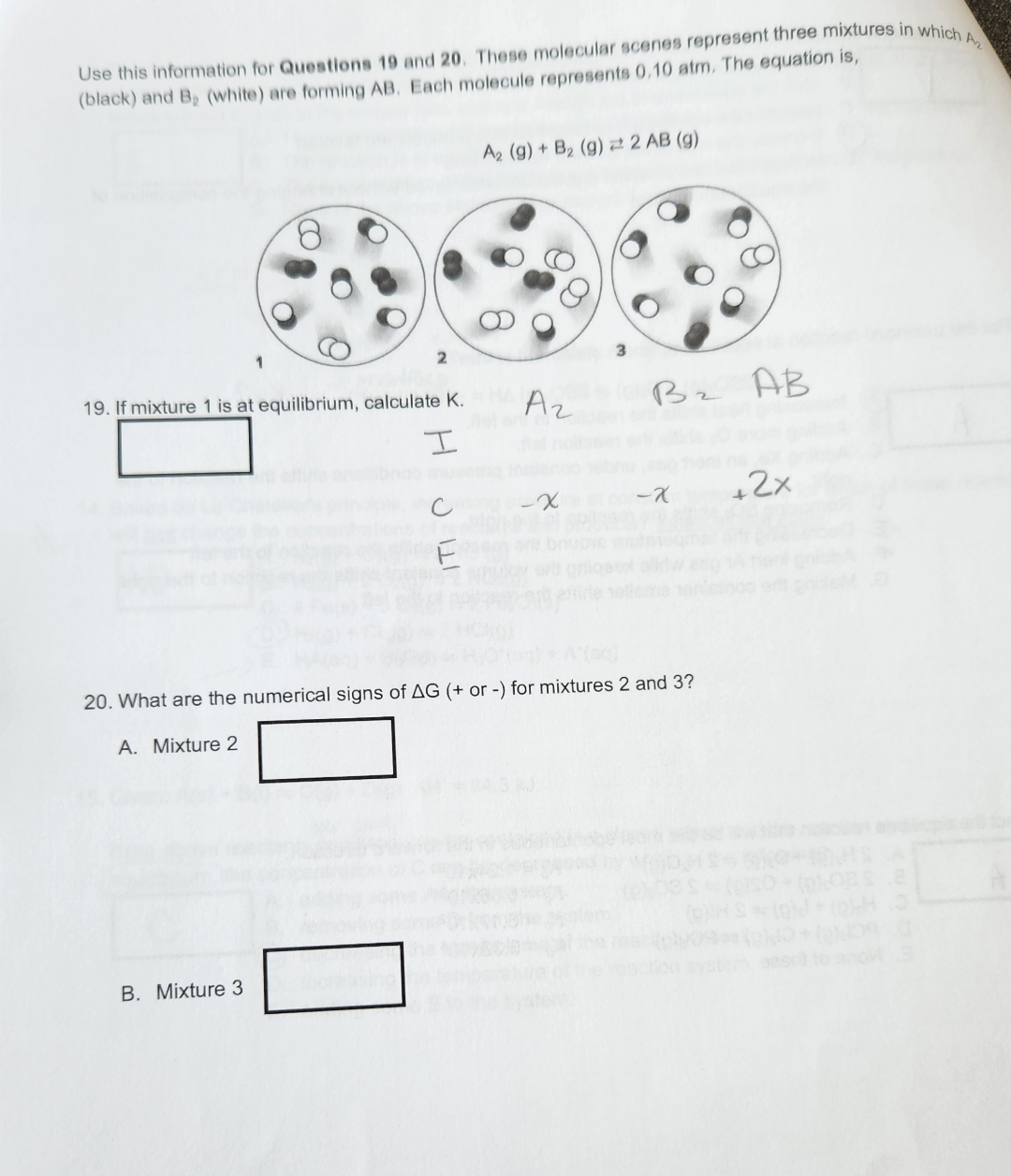 Solved Use this information for Questions 19 ﻿and 20. ﻿These | Chegg.com