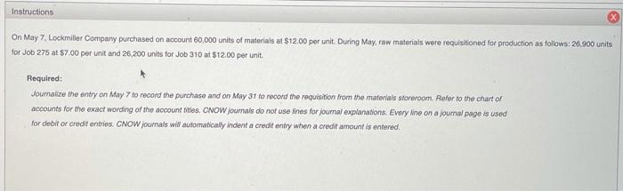 Solved Instructions On May 7, Lockmiller Company purchased | Chegg.com