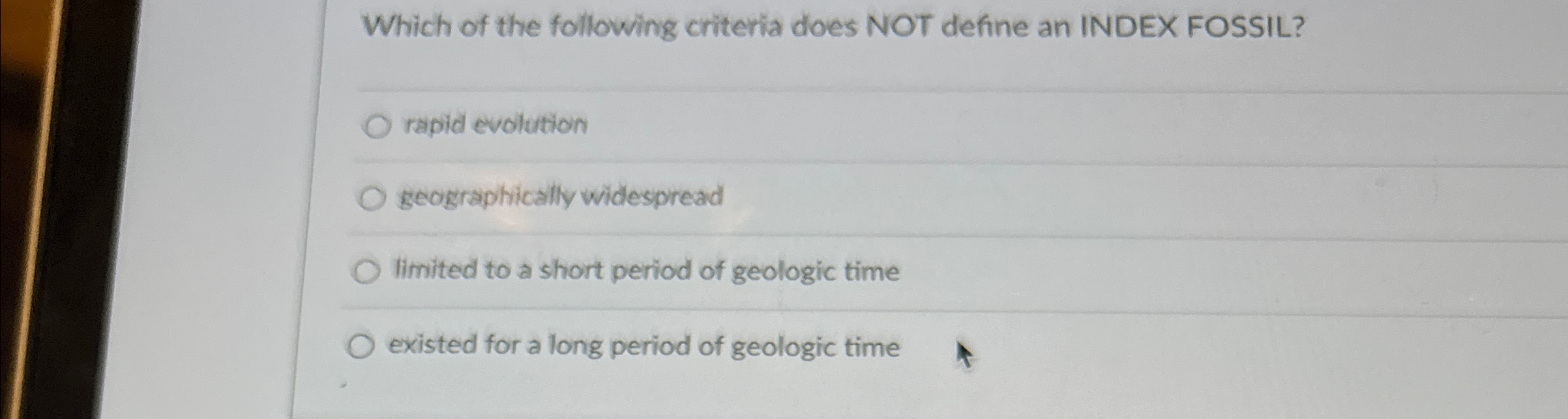 Solved Which of the following criteria does NOT define an | Chegg.com