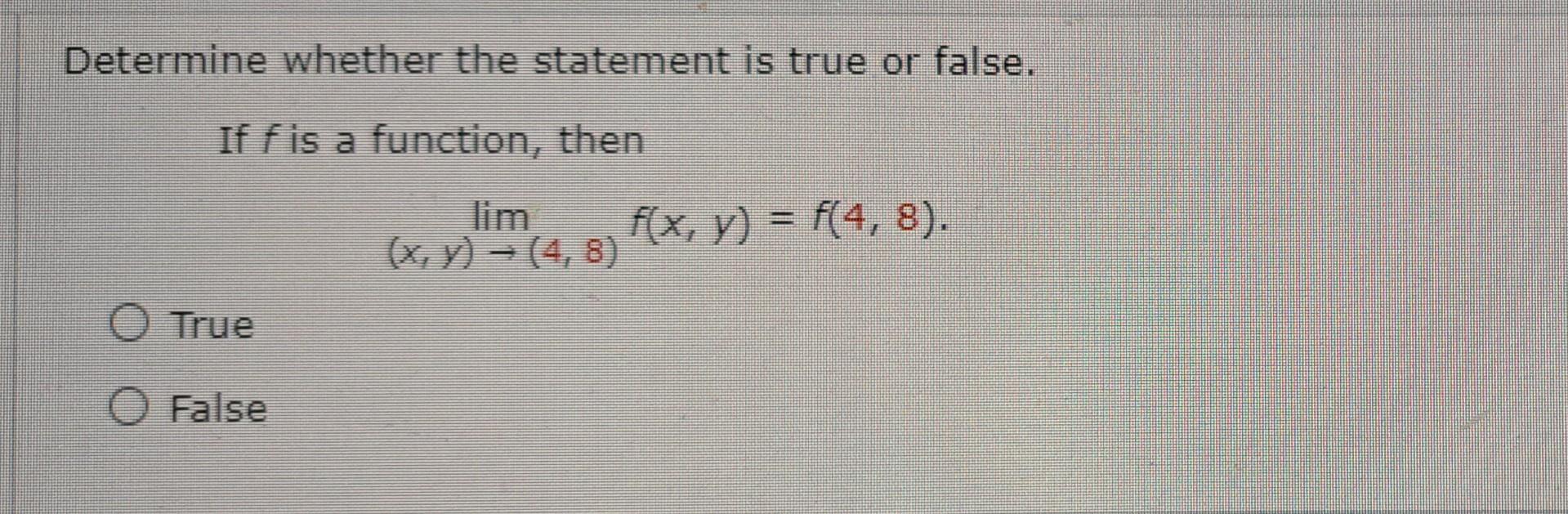 Solved Determine whether the statement is true or false. If | Chegg.com